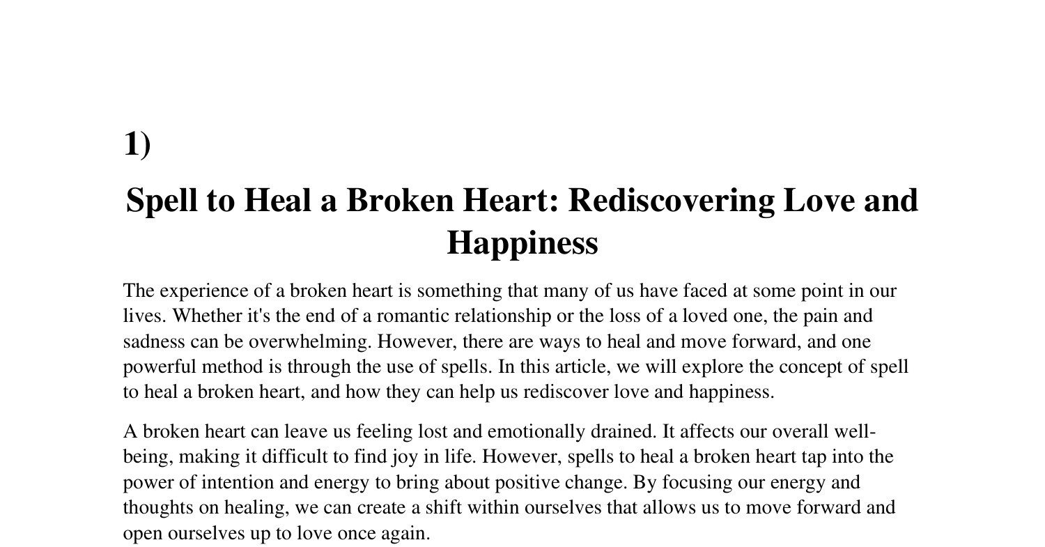 spell to heal a broken heart.docx | DocDroid