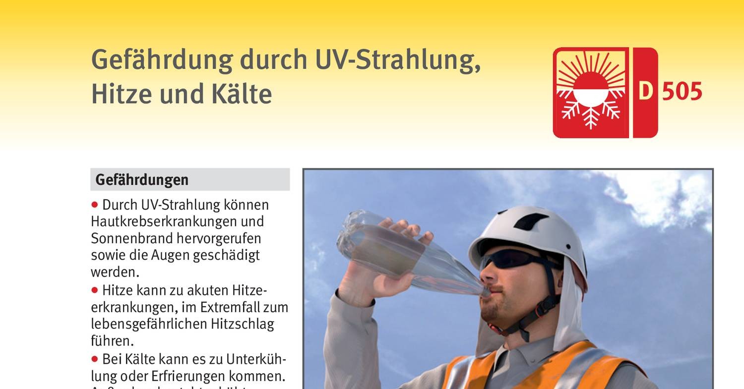 Gefährdung durch UV-Strahlung - Hitze und Kälte.pdf | DocDroid