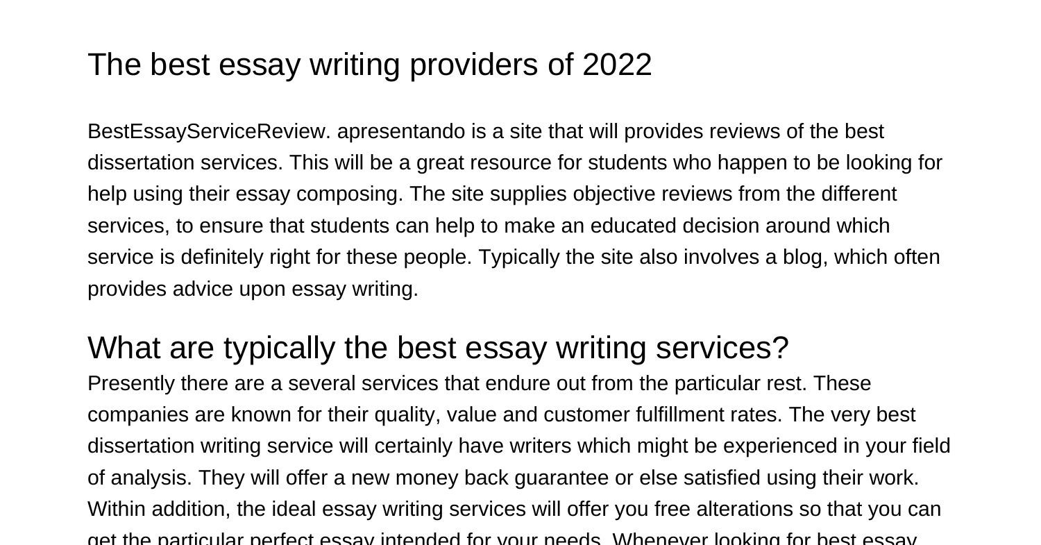 The best essay writing services of 2022dypel.pdf.pdf | DocDroid