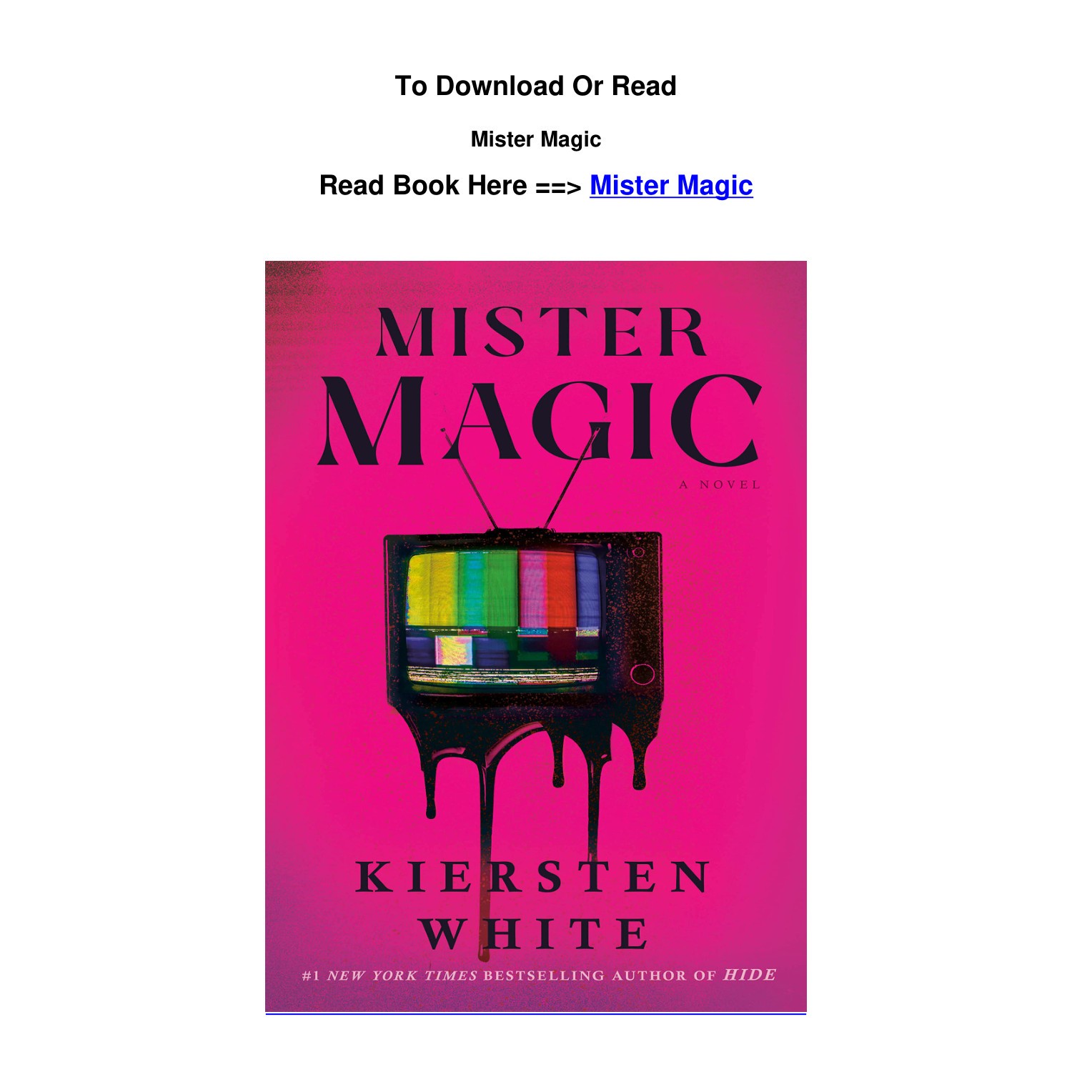 download Pdf Mister Magic by Kiersten White.pdf | DocDroid