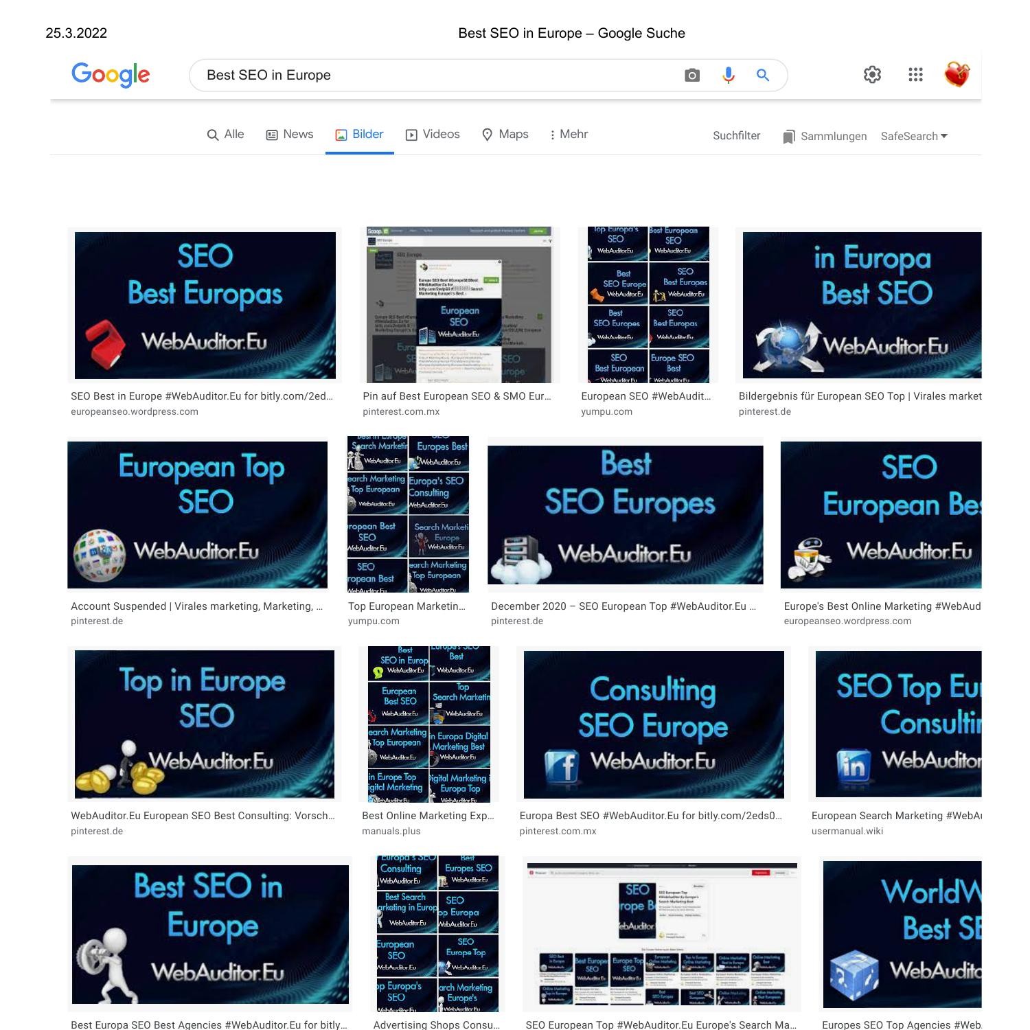 Best SEO in Europe – Google Suche #WebAuditor.Eu Consulting for ...