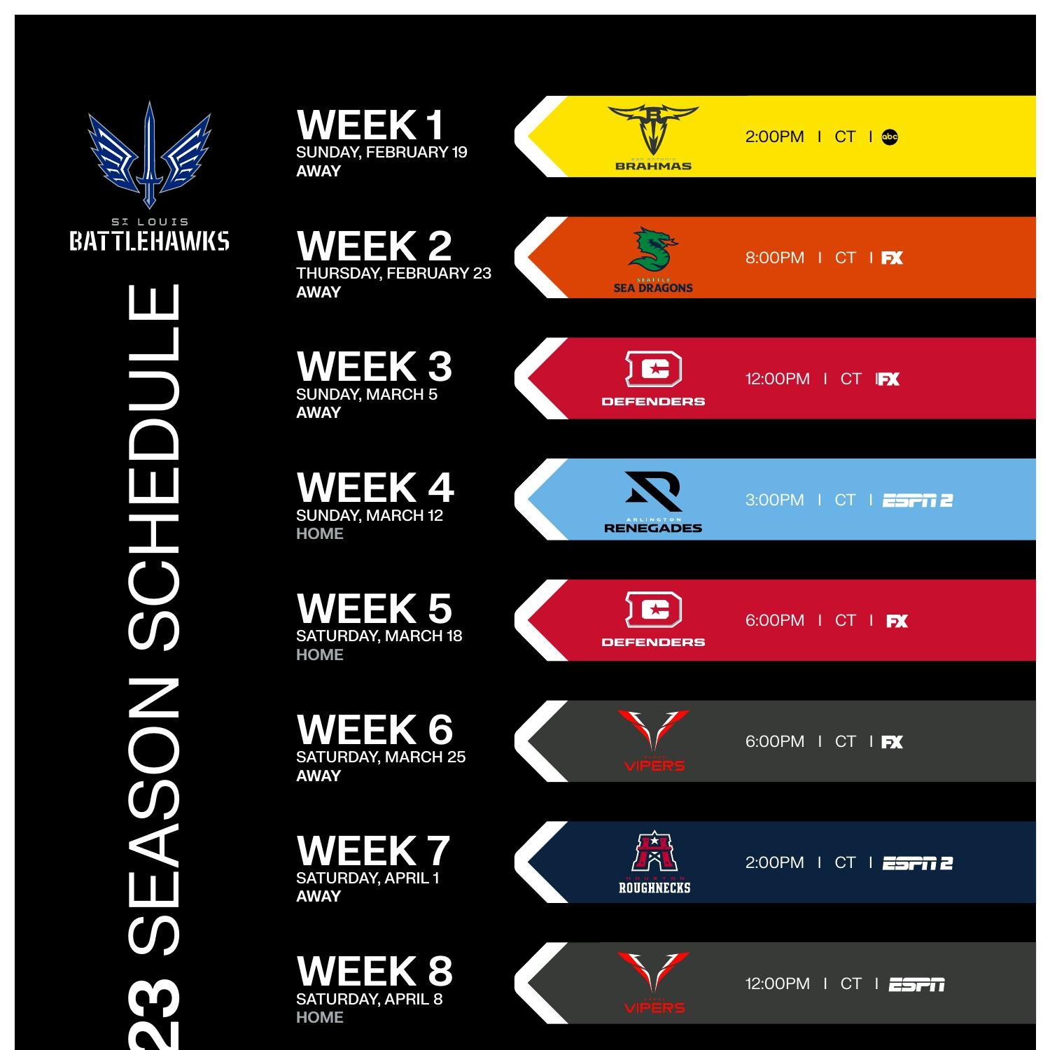 XFL-STL 2023 SCHEDULE.pdf | DocDroid