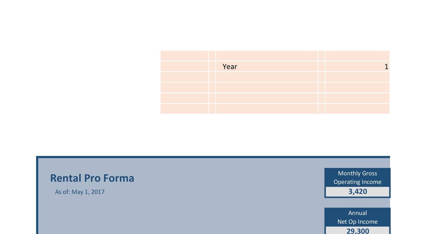 Rental Pro Forma.xlsx | DocDroid