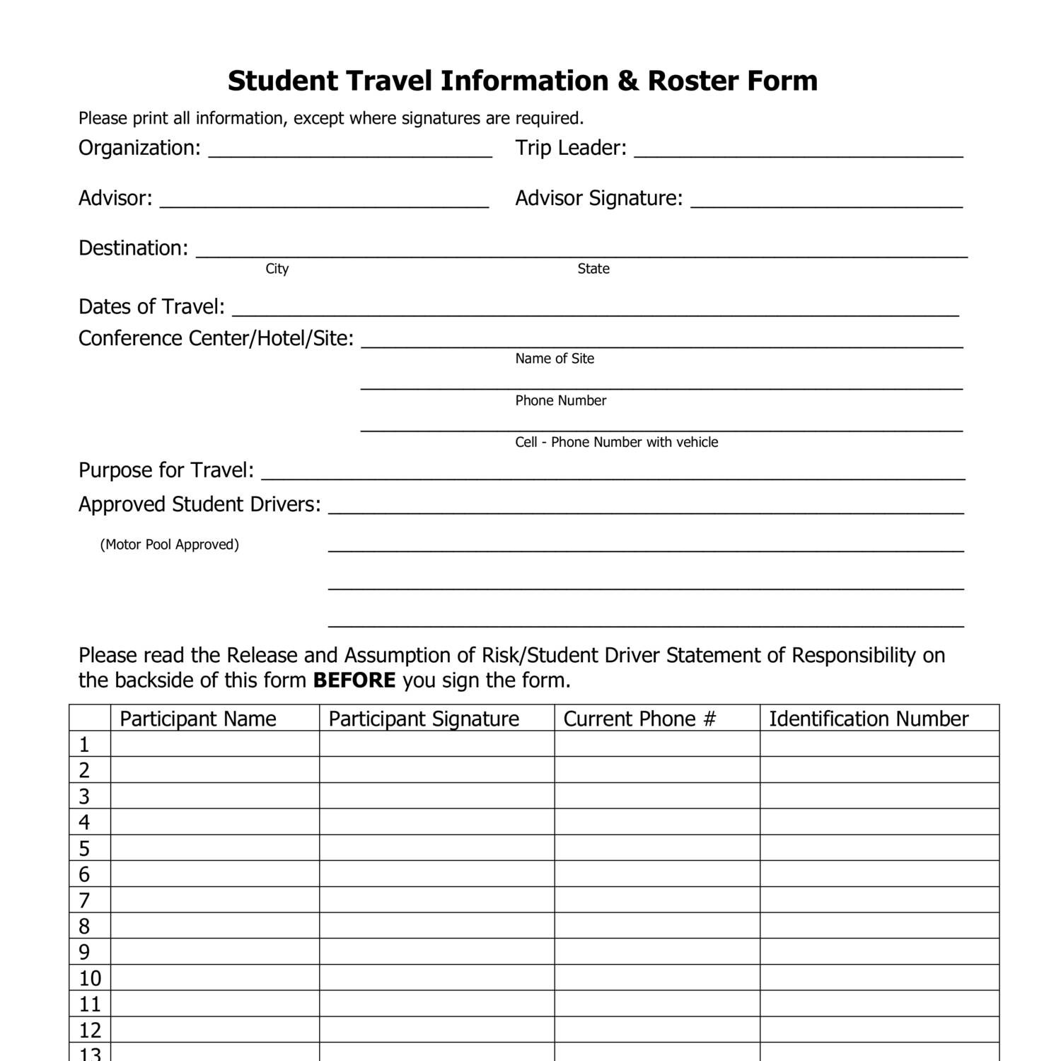 Student Travel Information & Roster Form.pdf | DocDroid