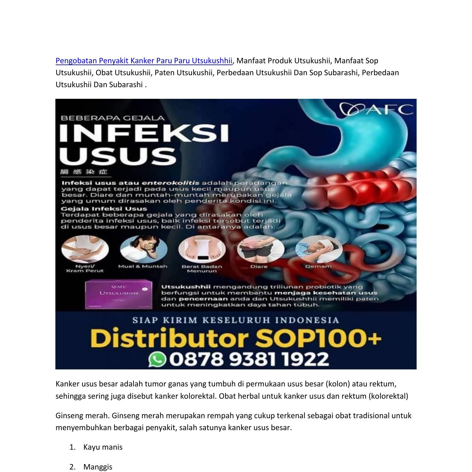 Obat Herbal Untuk Tumor Usus Besar Utsukushhii AFC.pdf | DocDroid