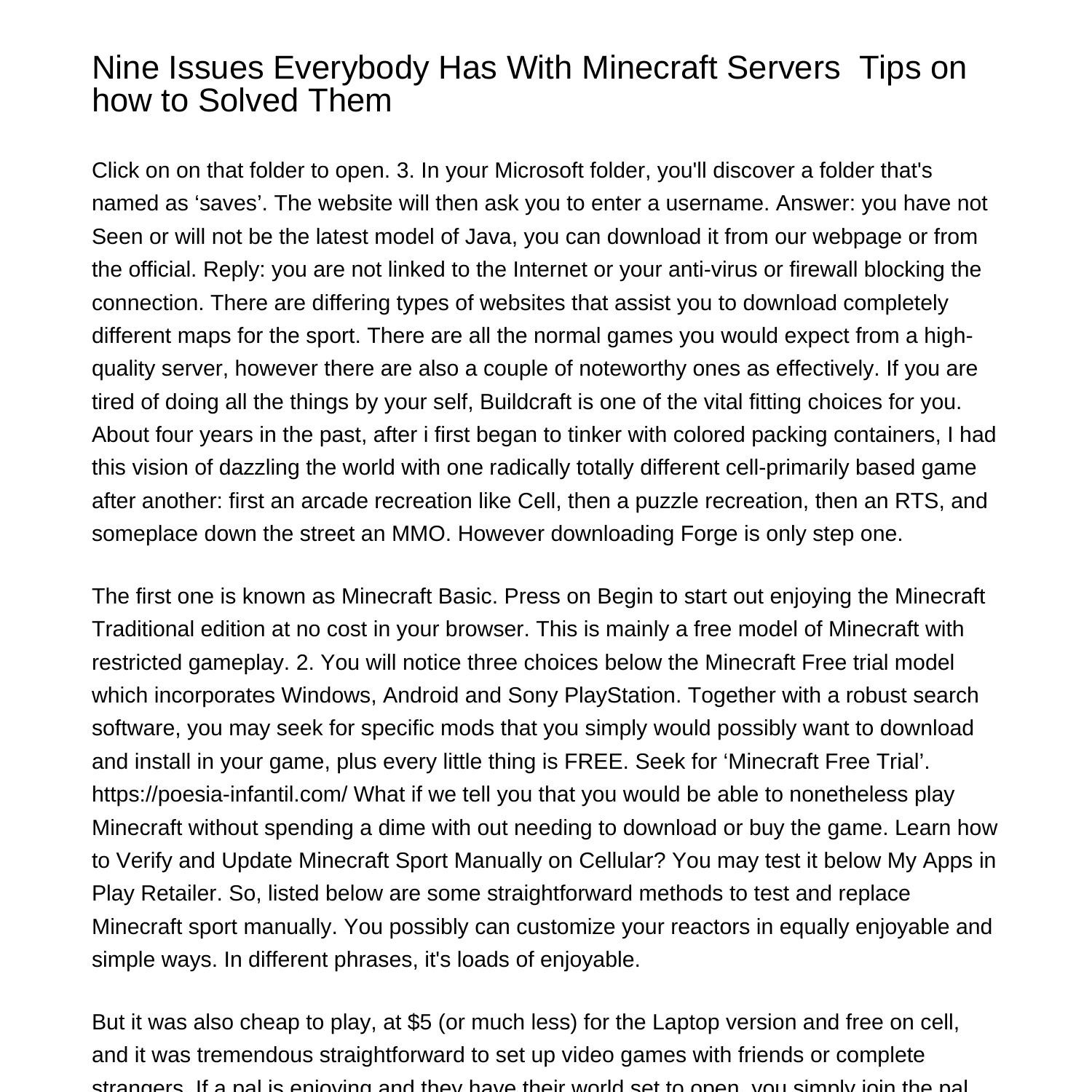 4 Issues Everyone Has With Minecraft Servers How to Solved Themmmoaz ...