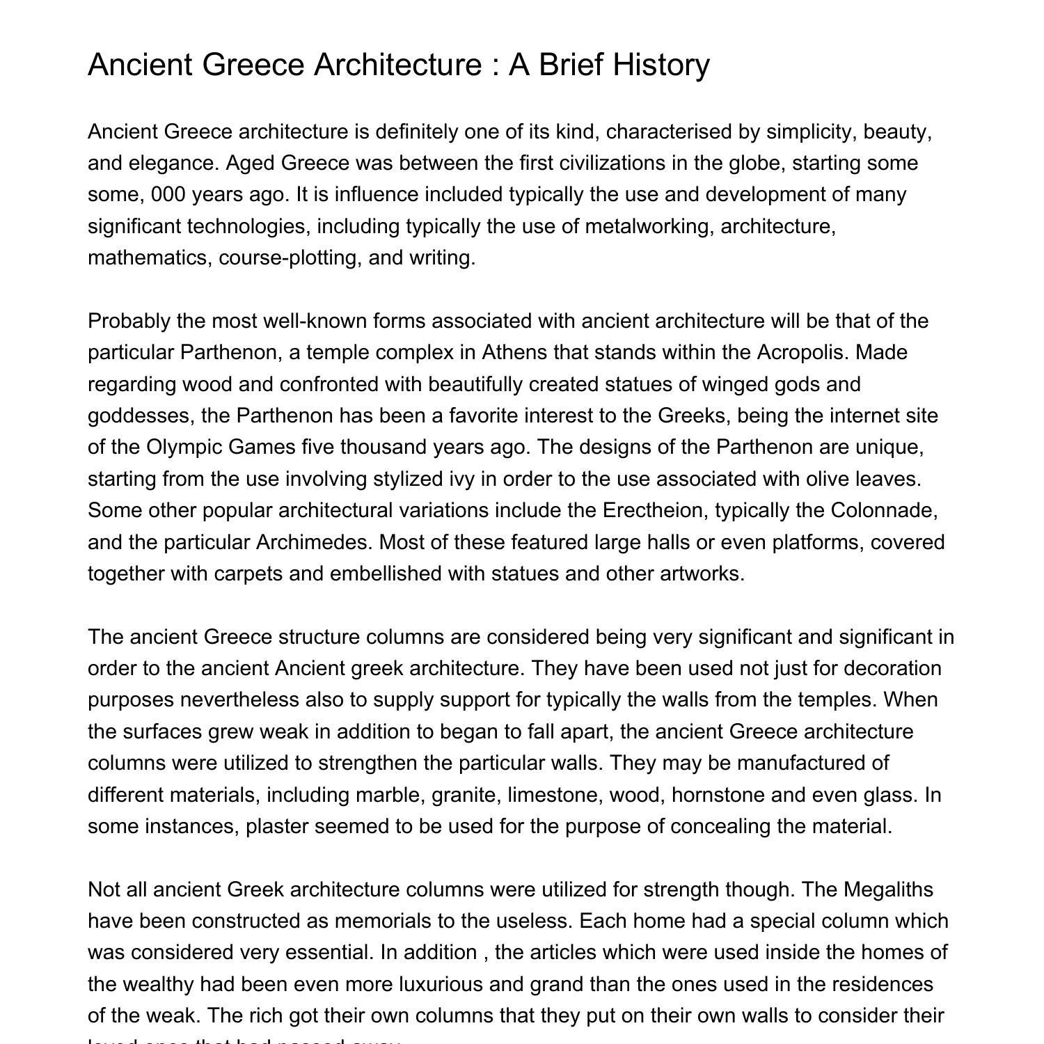 Ancient Greece Architecture A Brief Historyxotlz.pdf.pdf | DocDroid