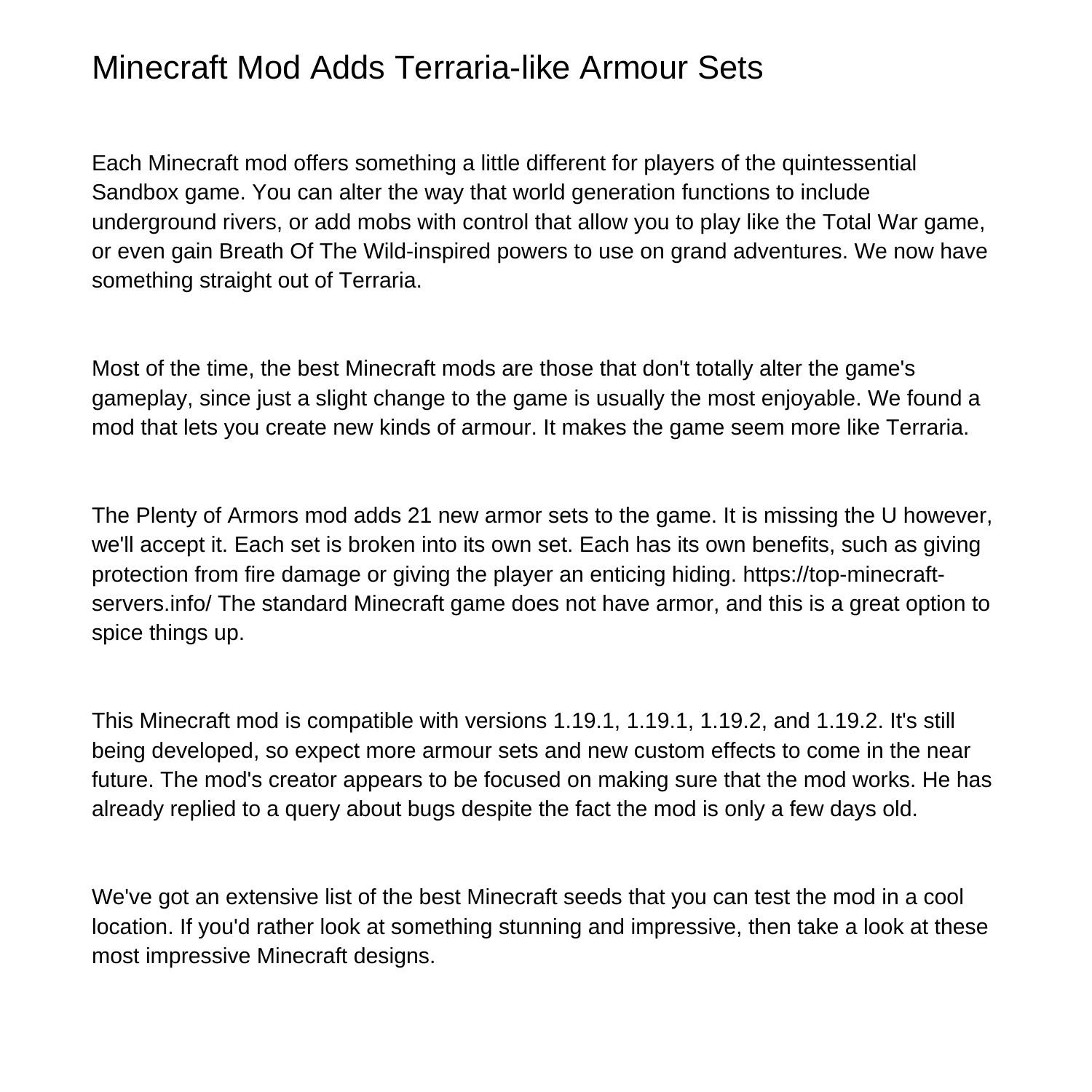 Minecraft Mod Adds Terrarialike Armour Setsndmwu.pdf.pdf | DocDroid