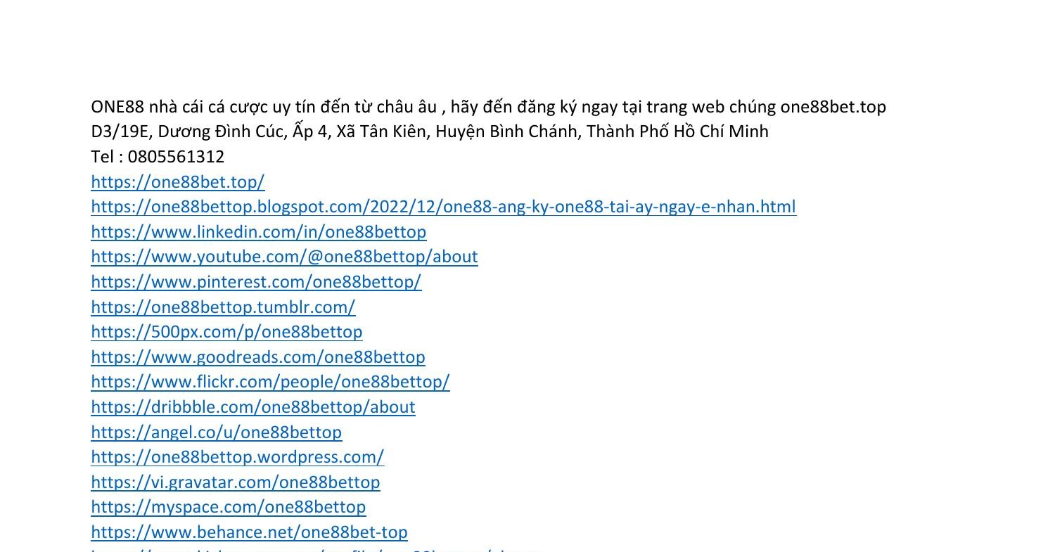 Nhà Cái ONE88.xlsx | DocDroid