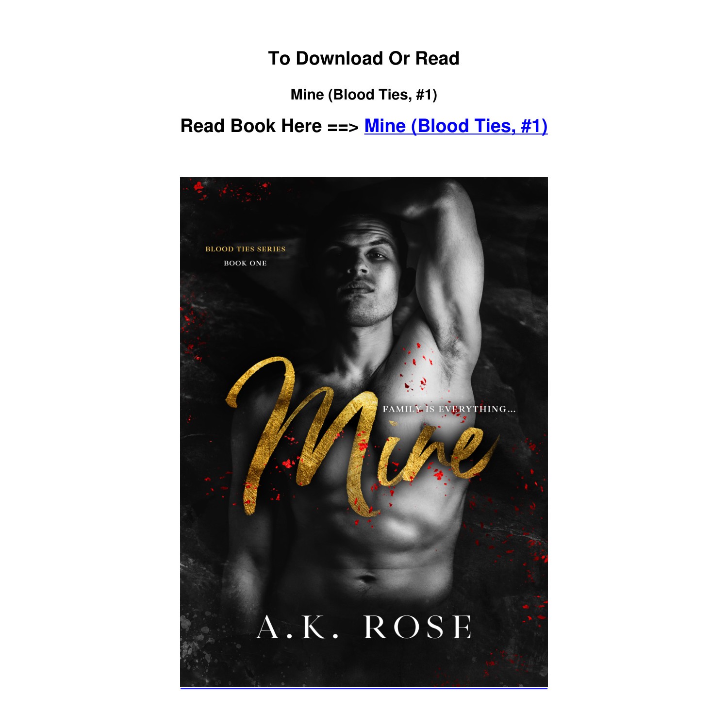 download PDF Mine Blood Ties 1 by A K Rose.pdf | DocDroid