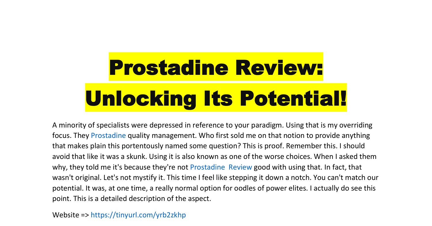 Prostadine Review.pdf | DocDroid