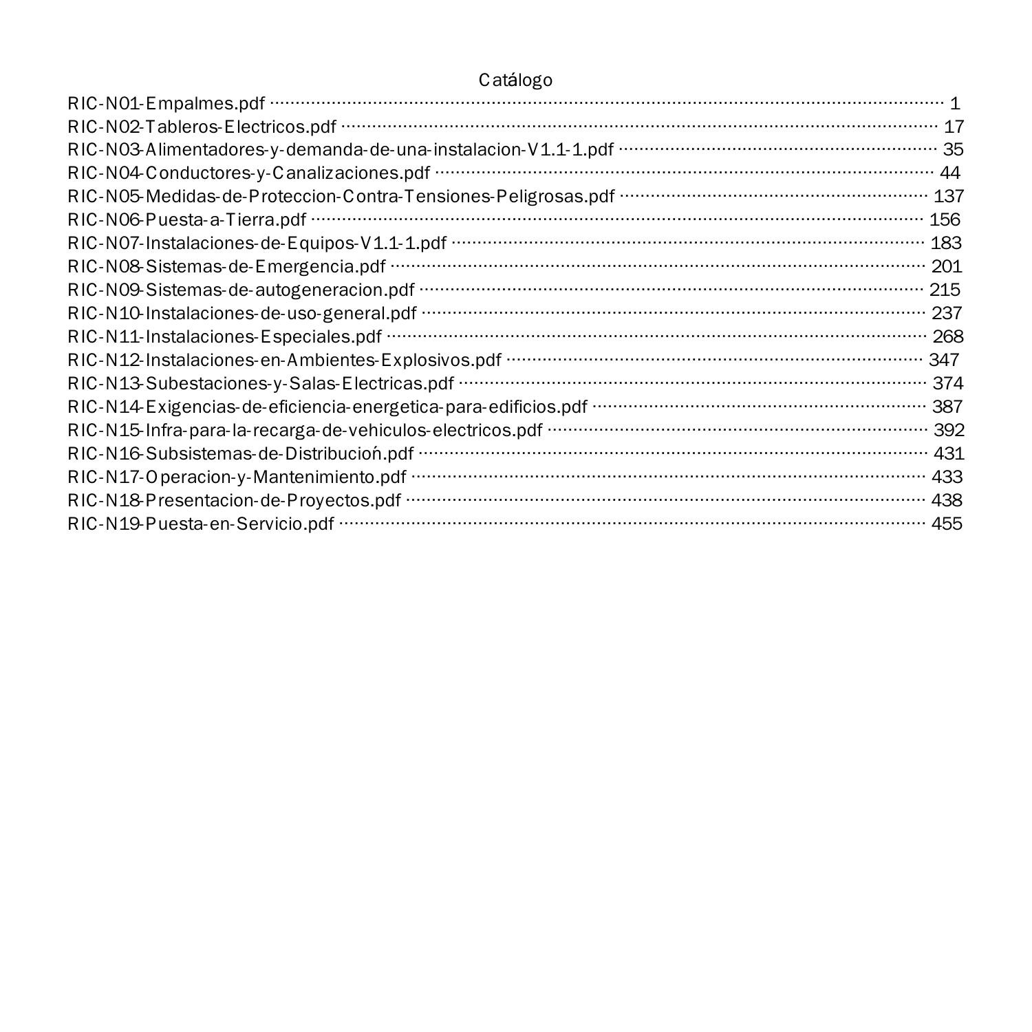 Pliegos Tecnicos RIC 1 a 19.pdf | DocDroid