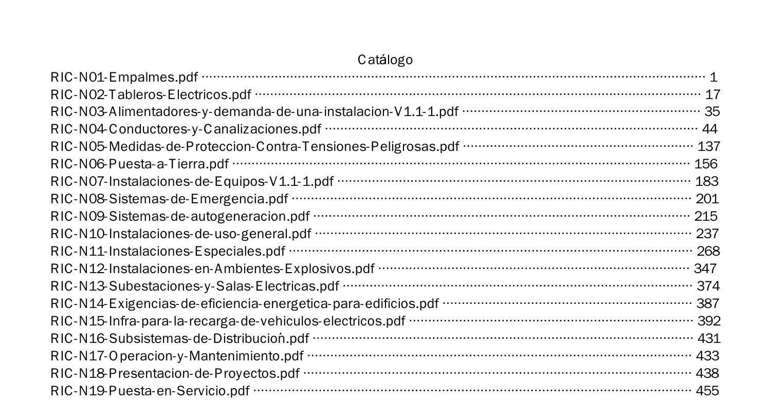 Pliegos Tecnicos RIC 1 a 19.pdf | DocDroid