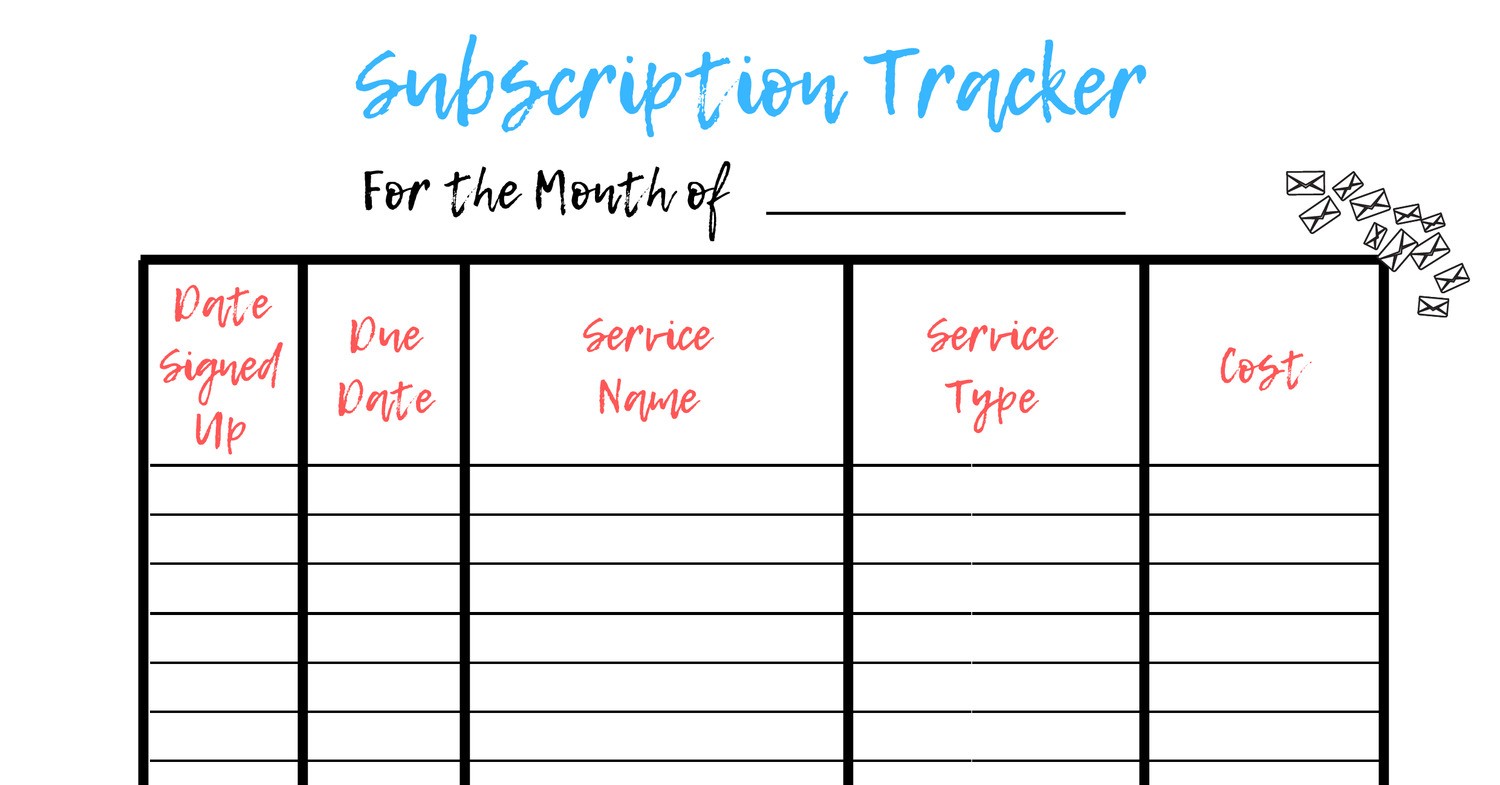 Subscription Tracker.pdf | DocDroid
