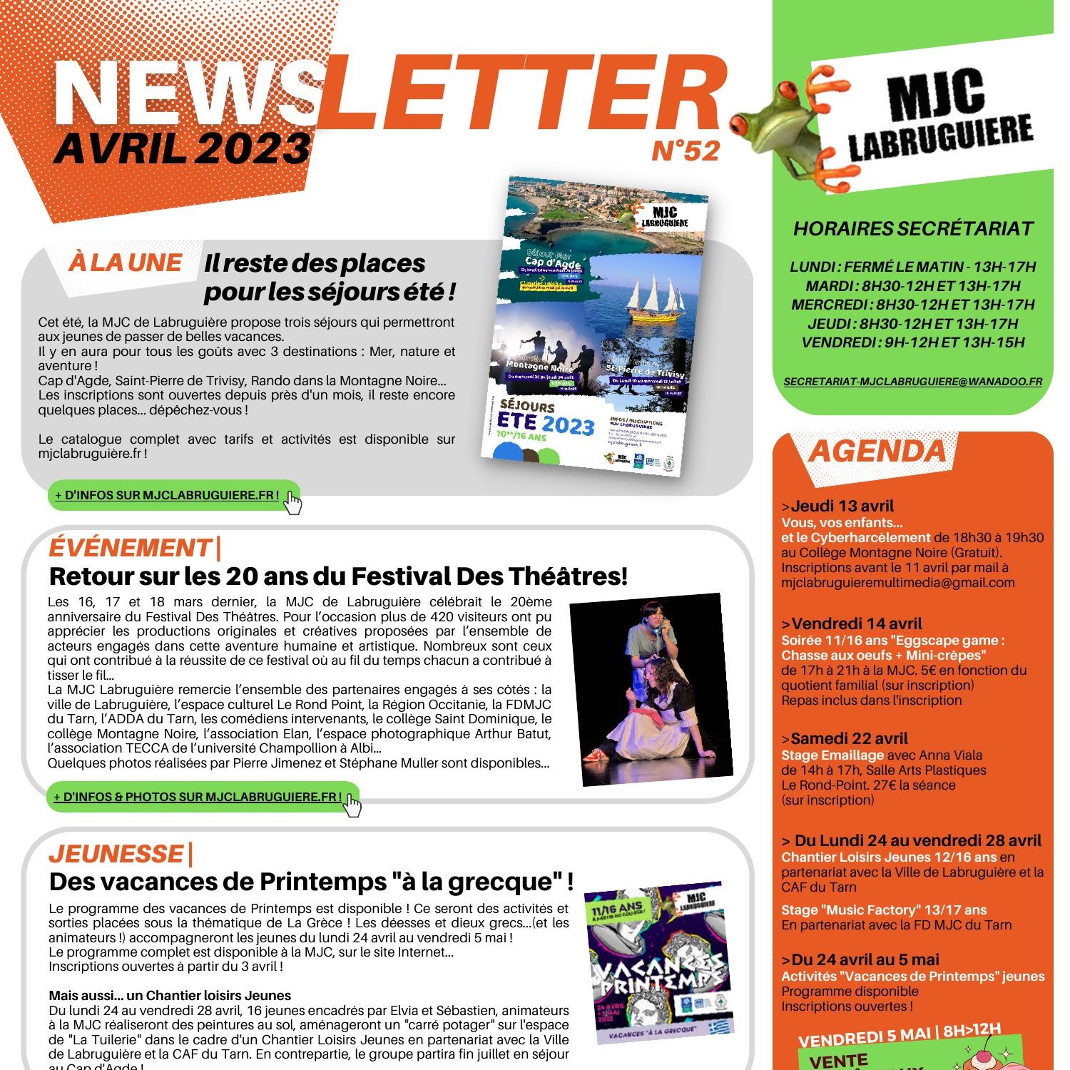 MJC - NEWSLETTER - AVRIL 2023.pdf | DocDroid