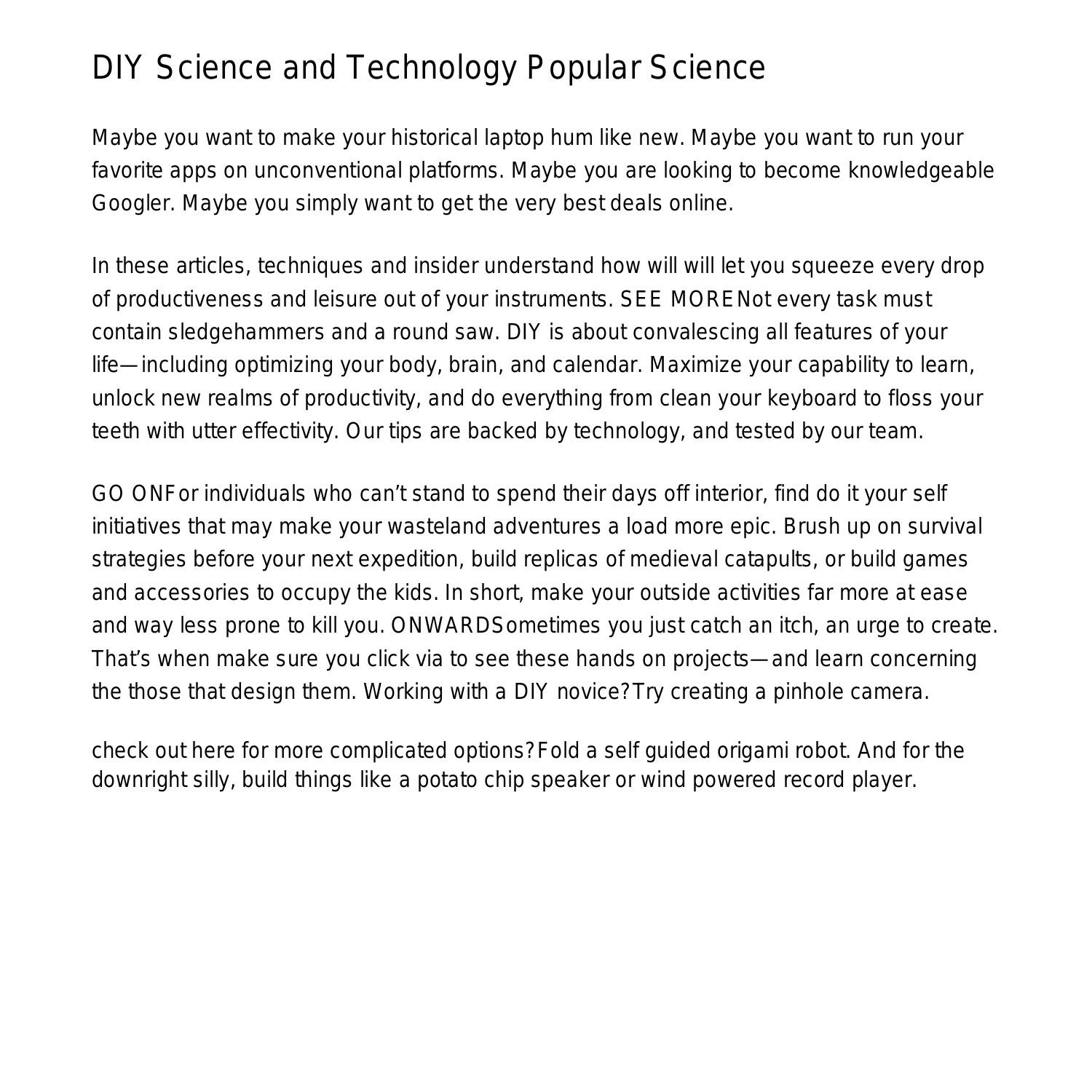 DIY Science and Technology Popular Sciencedrfnj.pdf.pdf | DocDroid