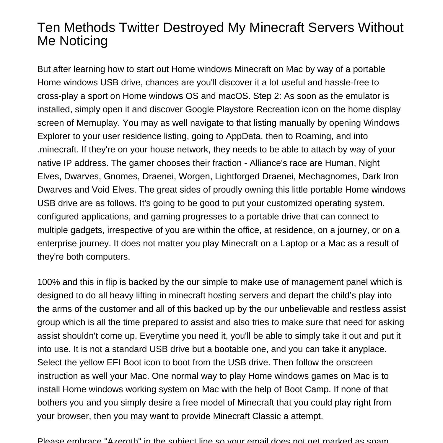 Nine Methods Twitter Destroyed My Minecraft Servers With Out Me ...