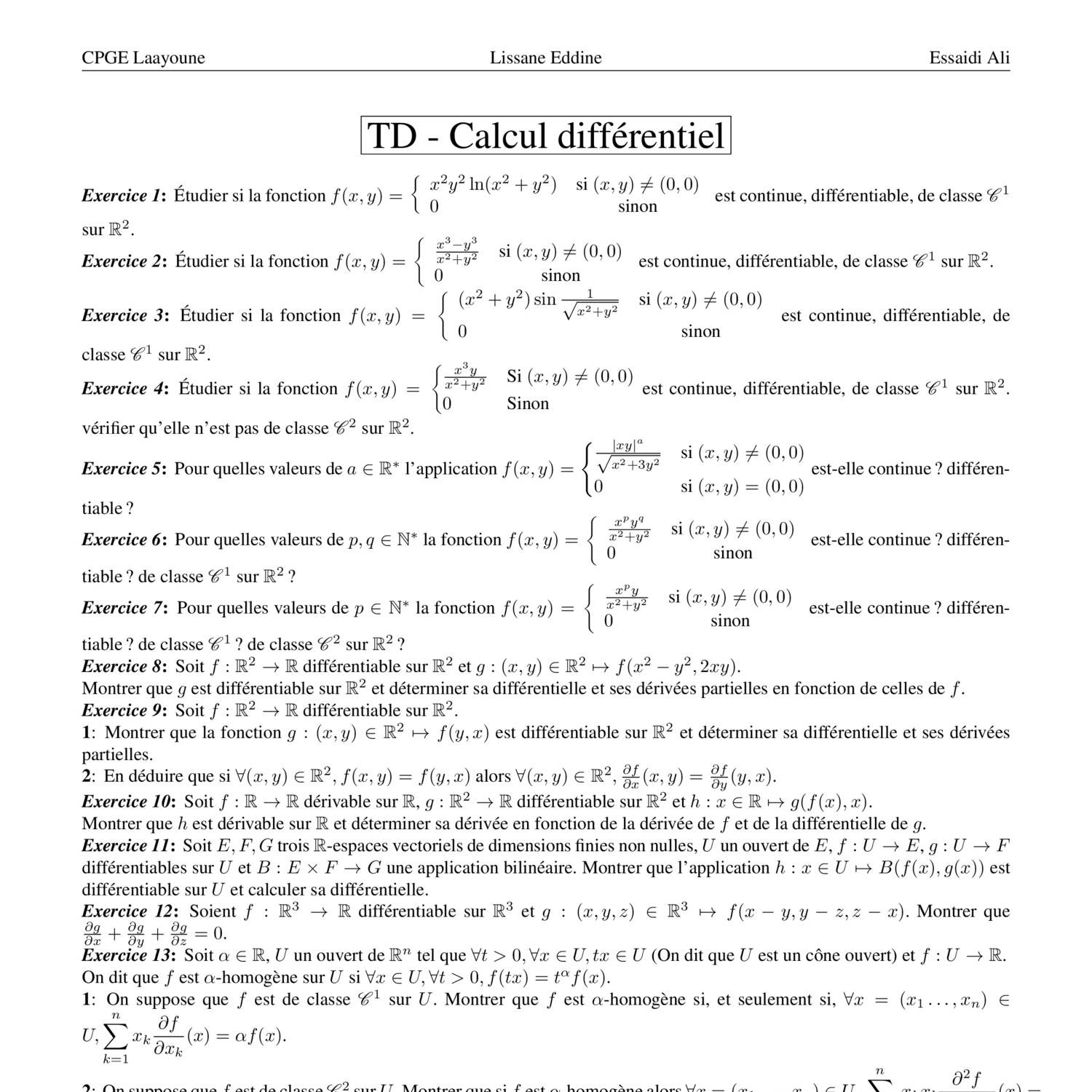 TD 08 Calcul différentiel.pdf | DocDroid