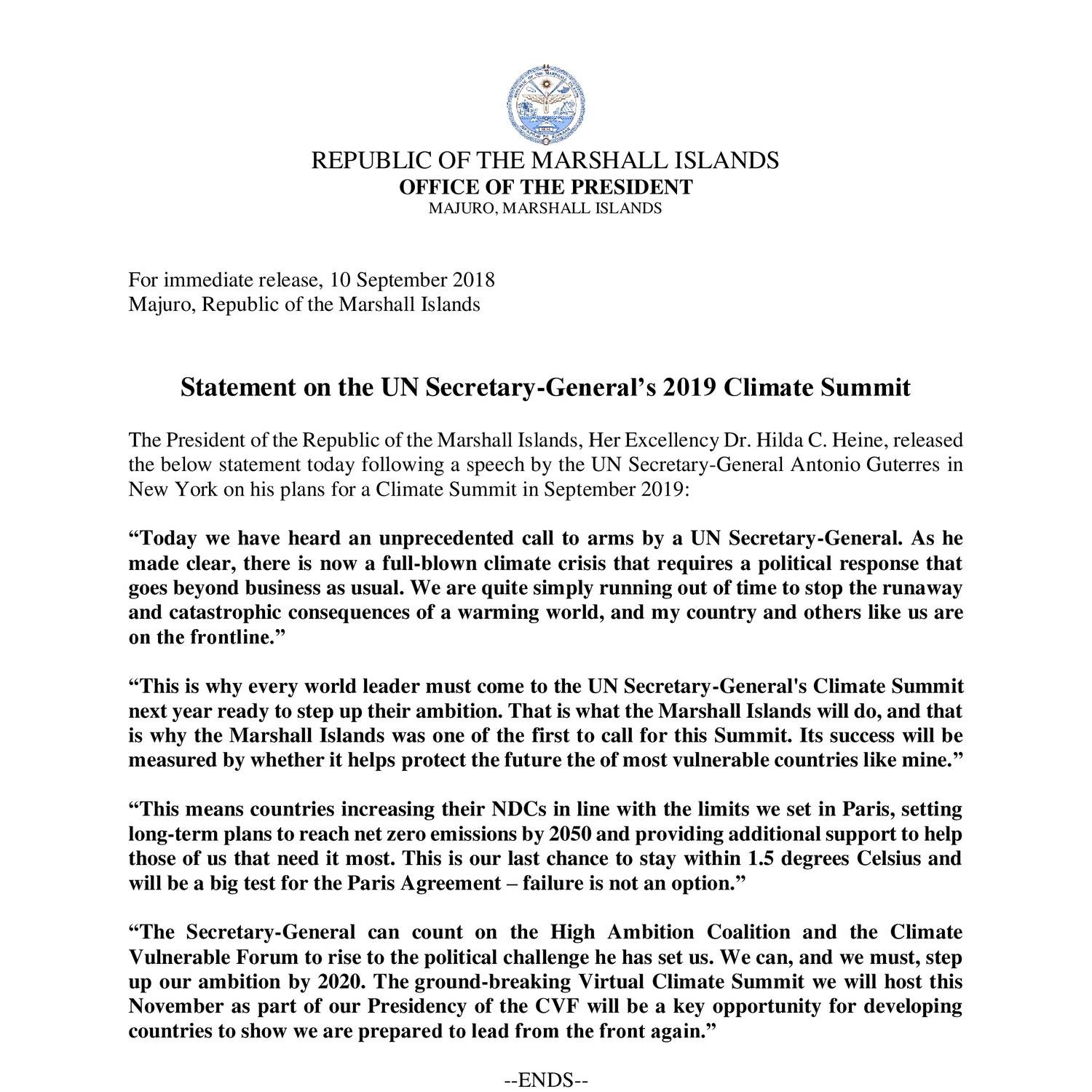 180910 RMI President Heine UNSG Summit speech statement FINAL.pdf ...