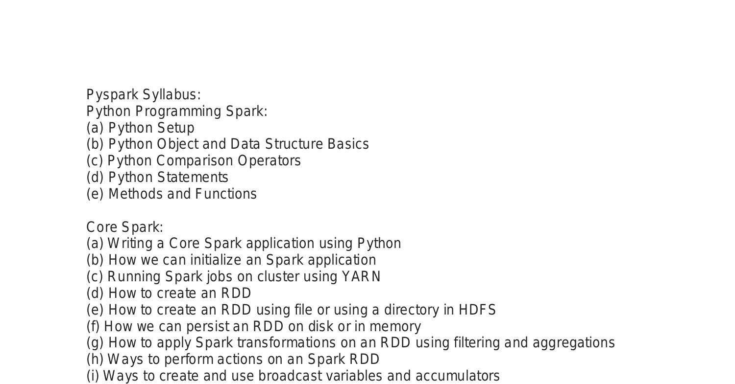 Pyspark syllabus.pdf | DocDroid