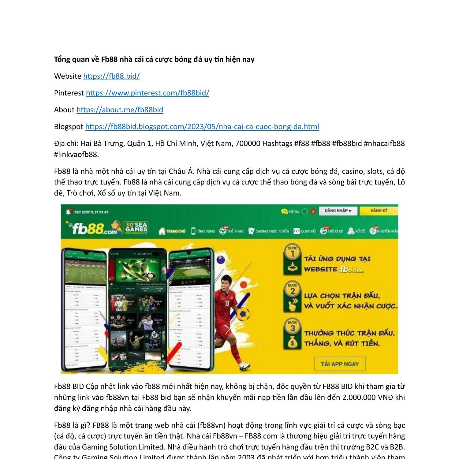 Fb88 Link vao nha cai fb88 mobile moi nhat 2023 tai F88 bid.pdf | DocDroid