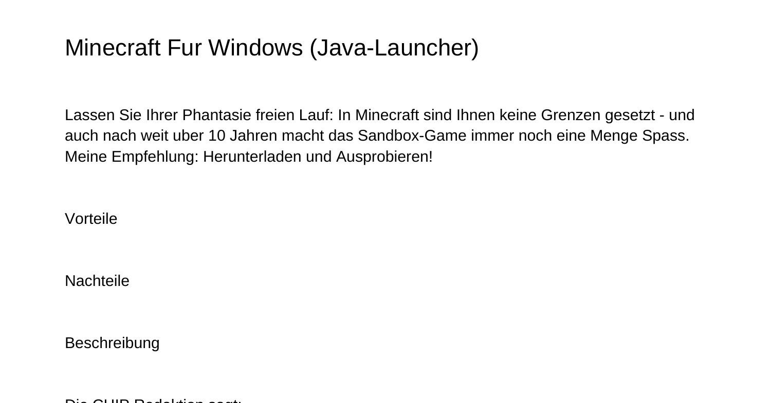 Minecraft Fur Windows JavaLauncherreyuf.pdf.pdf | DocDroid