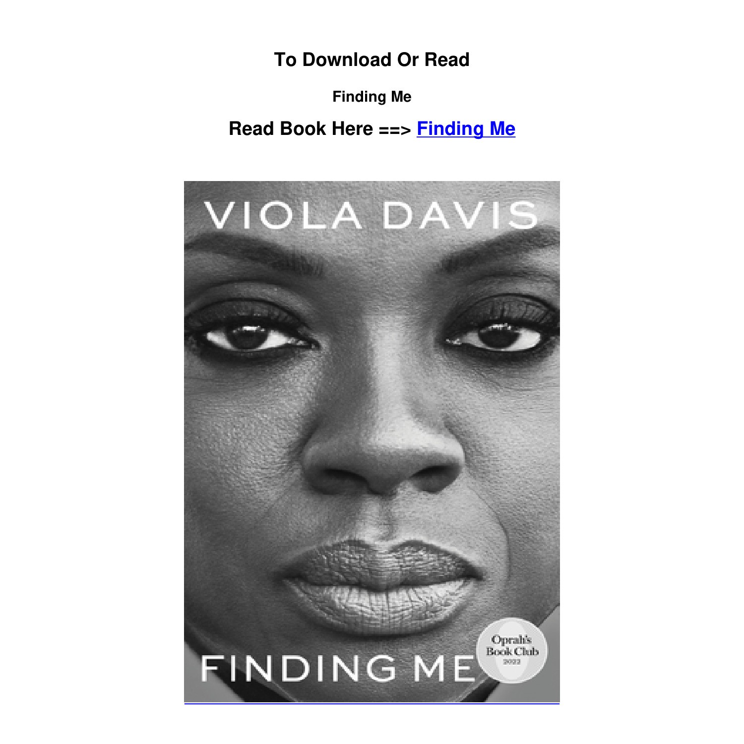 pdf DOWNLOAD Finding Me By Viola Davis.pdf | DocDroid