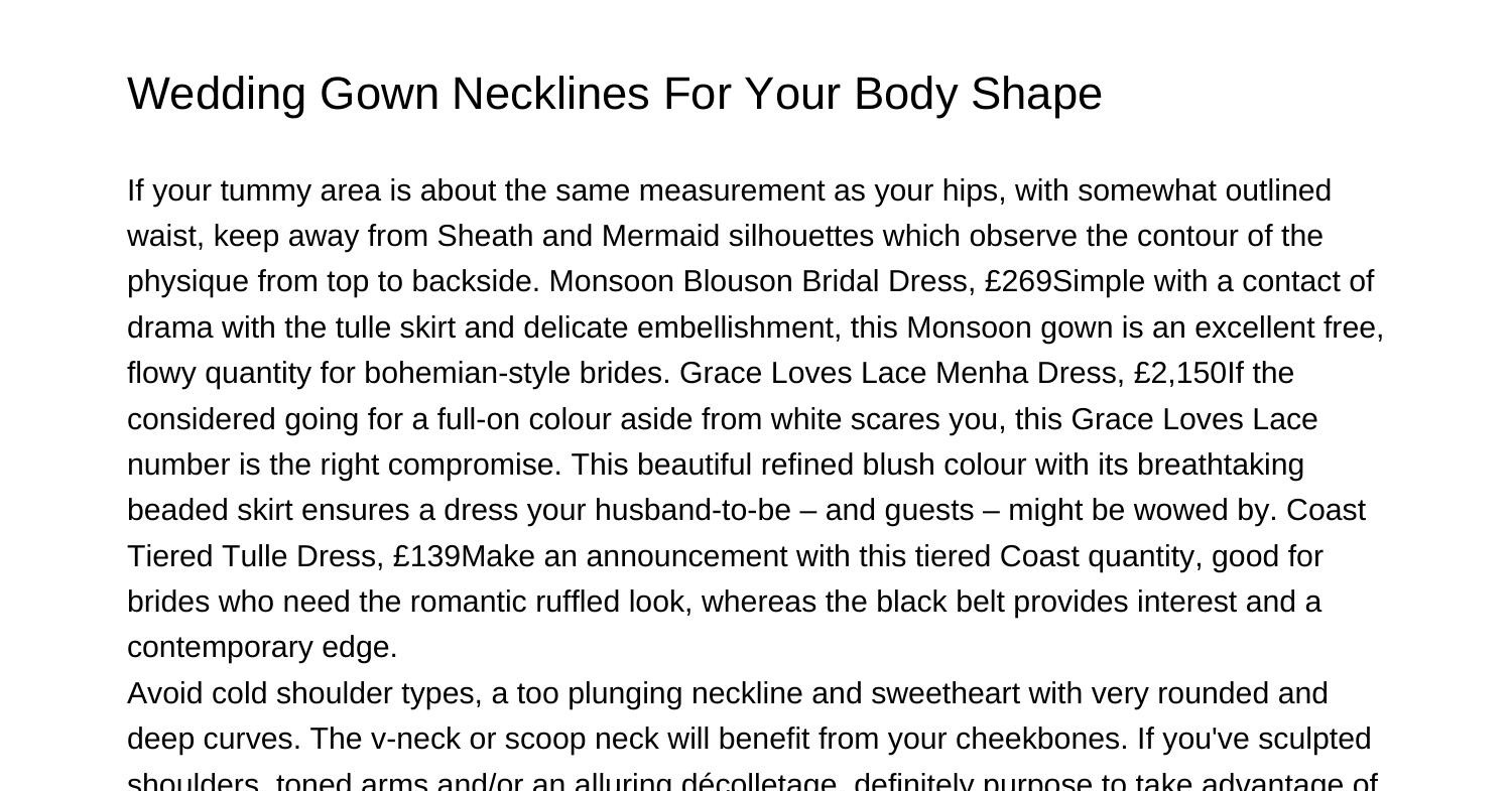 Wedding Ceremony Gown Necklines On Your Physique Formpopsf.pdf.pdf | DocDroid