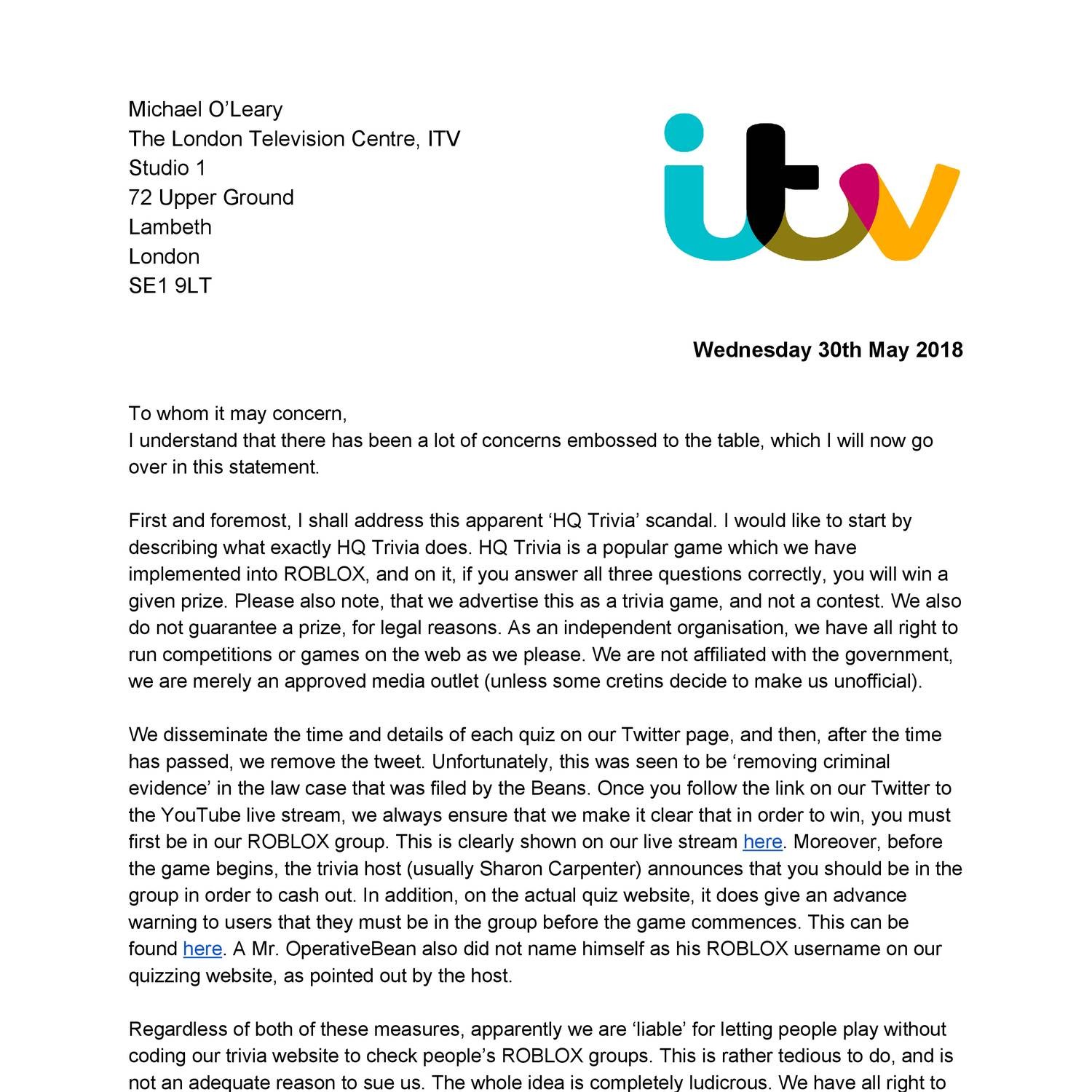ITV Statement.pdf | DocDroid