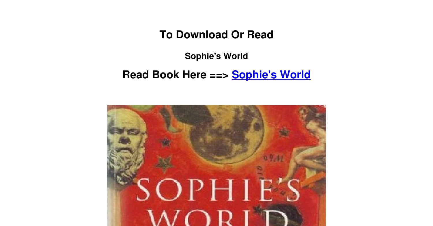 ePub download Sophie s World By Jostein Gaarder.pdf | DocDroid