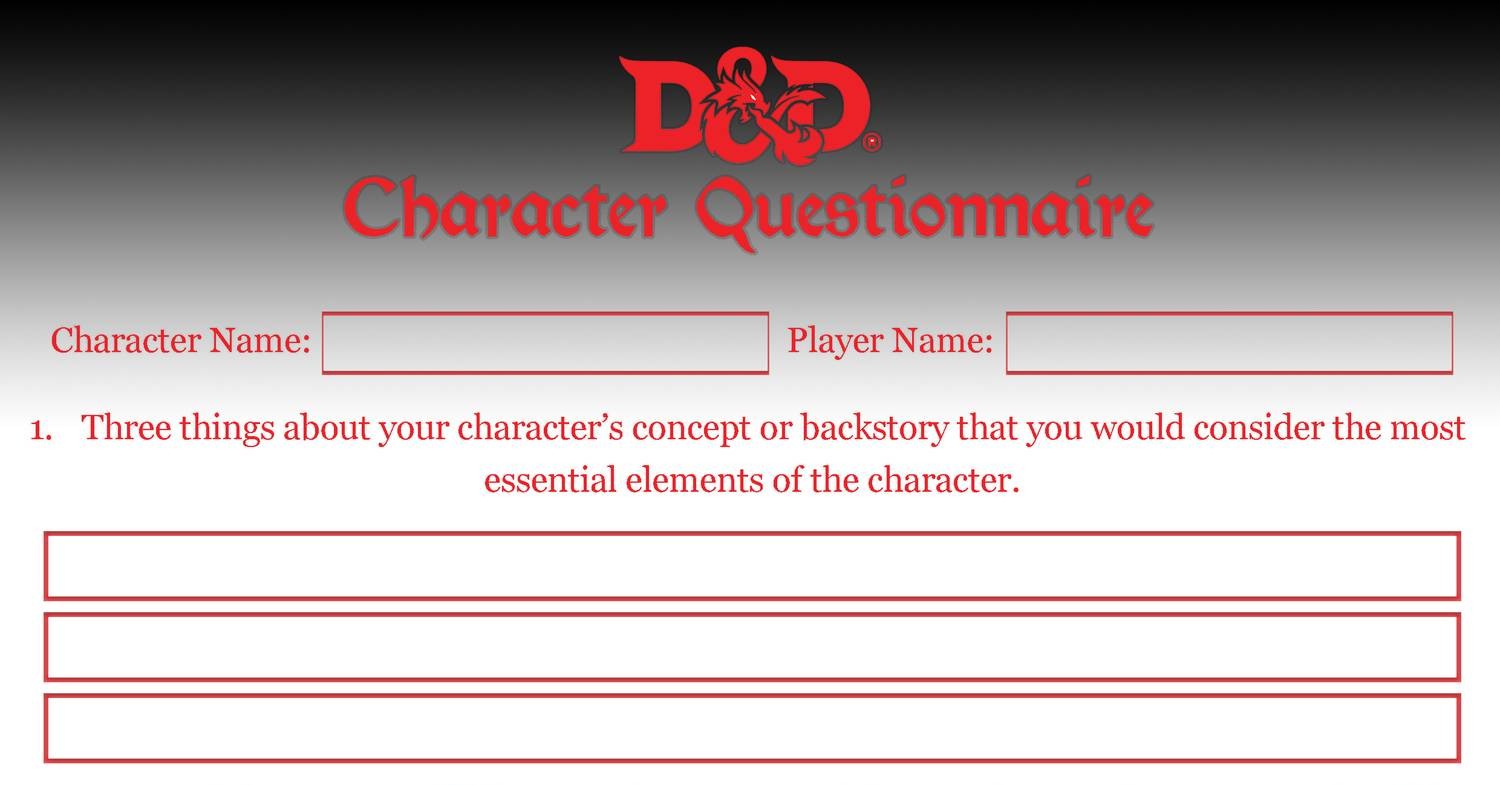 D&D Character Questionnaire.pdf | DocDroid