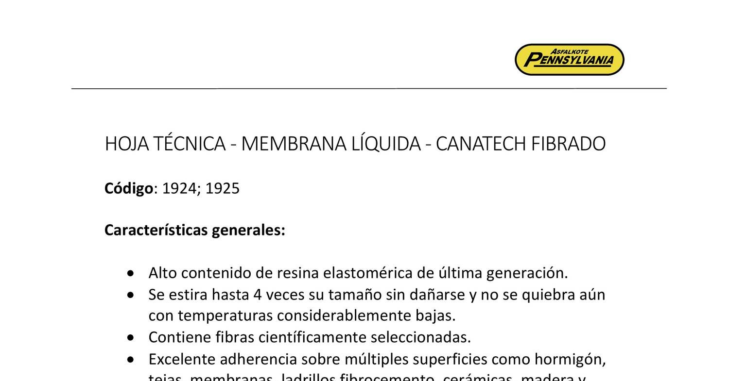 HOJA TÉCNICA CANATECH FIBRADO.pdf | DocDroid