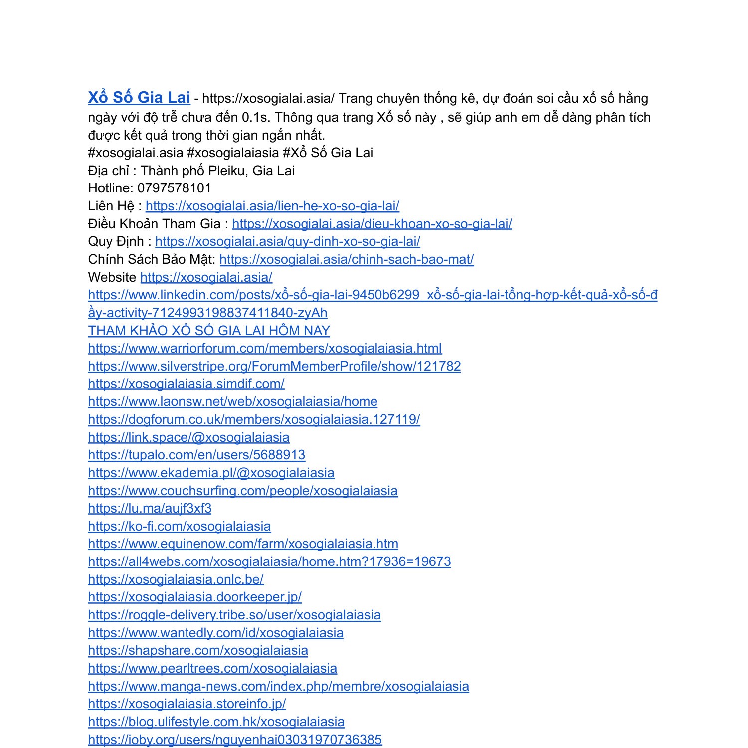 Xổ Số Gia Lai – Tổng Hợp Kết Quả Xổ Số Đầy Đủ Và Chính Xác.pdf | DocDroid