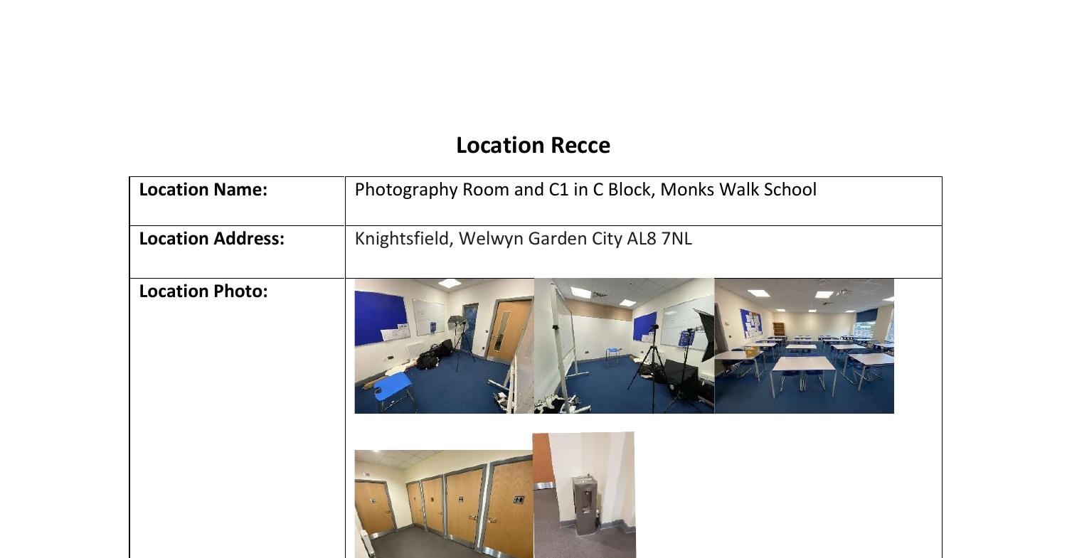 Location Recce Simple Example.docx | DocDroid