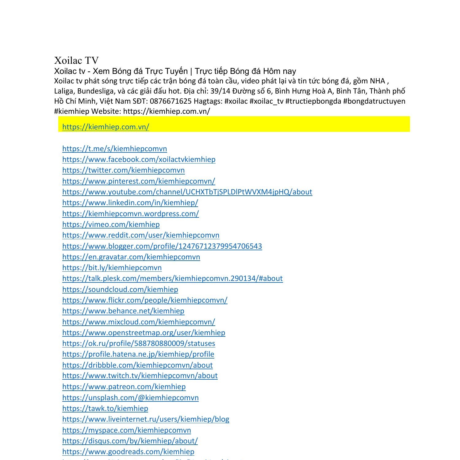 Xoilac TV.docx | DocDroid
