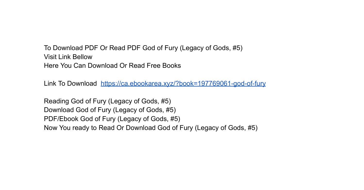 [ DOWNLOAD ] [ PDF ] God of Fury (Legacy of Gods, #5) BY _ Rina Kent (1 ...