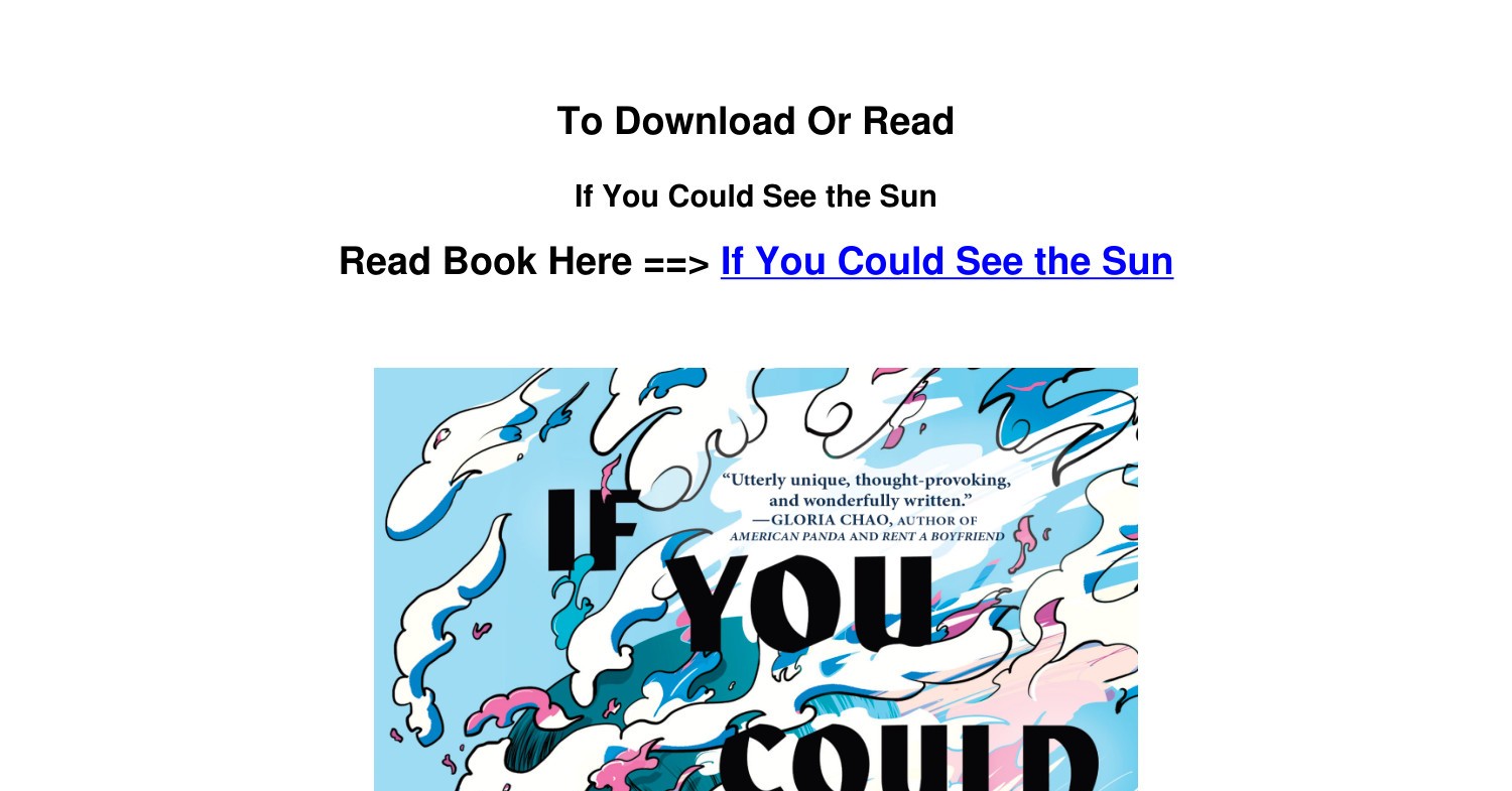 DOWNLOAD PDF If You Could See the Sun By Ann Liang.pdf | DocDroid