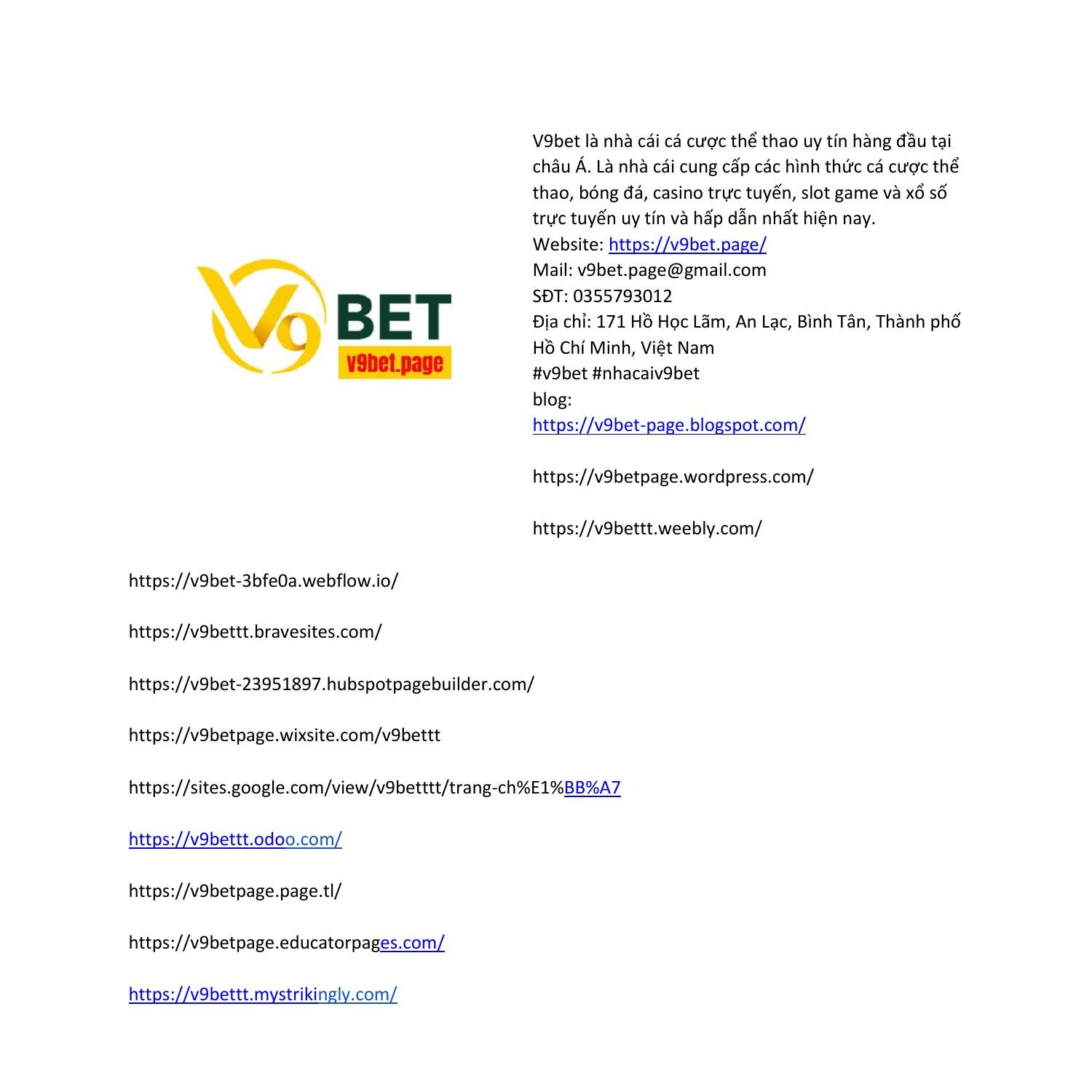 V9bet là nhà cái cá cược thể thao uy tín hàng đầu tại châu Á.docx | DocDroid