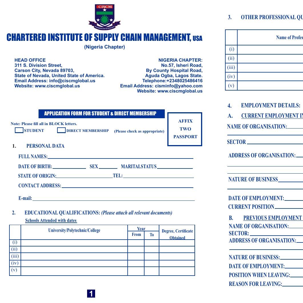 CHARTED INST. SUPPLY CHAIN MGT. FORM.pdf | DocDroid