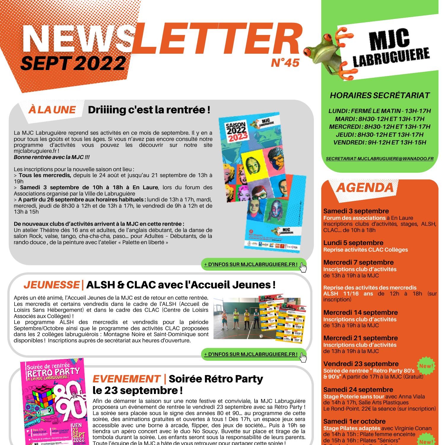 MJC - NEWSLETTER - SEPTEMBRE 2022.pdf | DocDroid