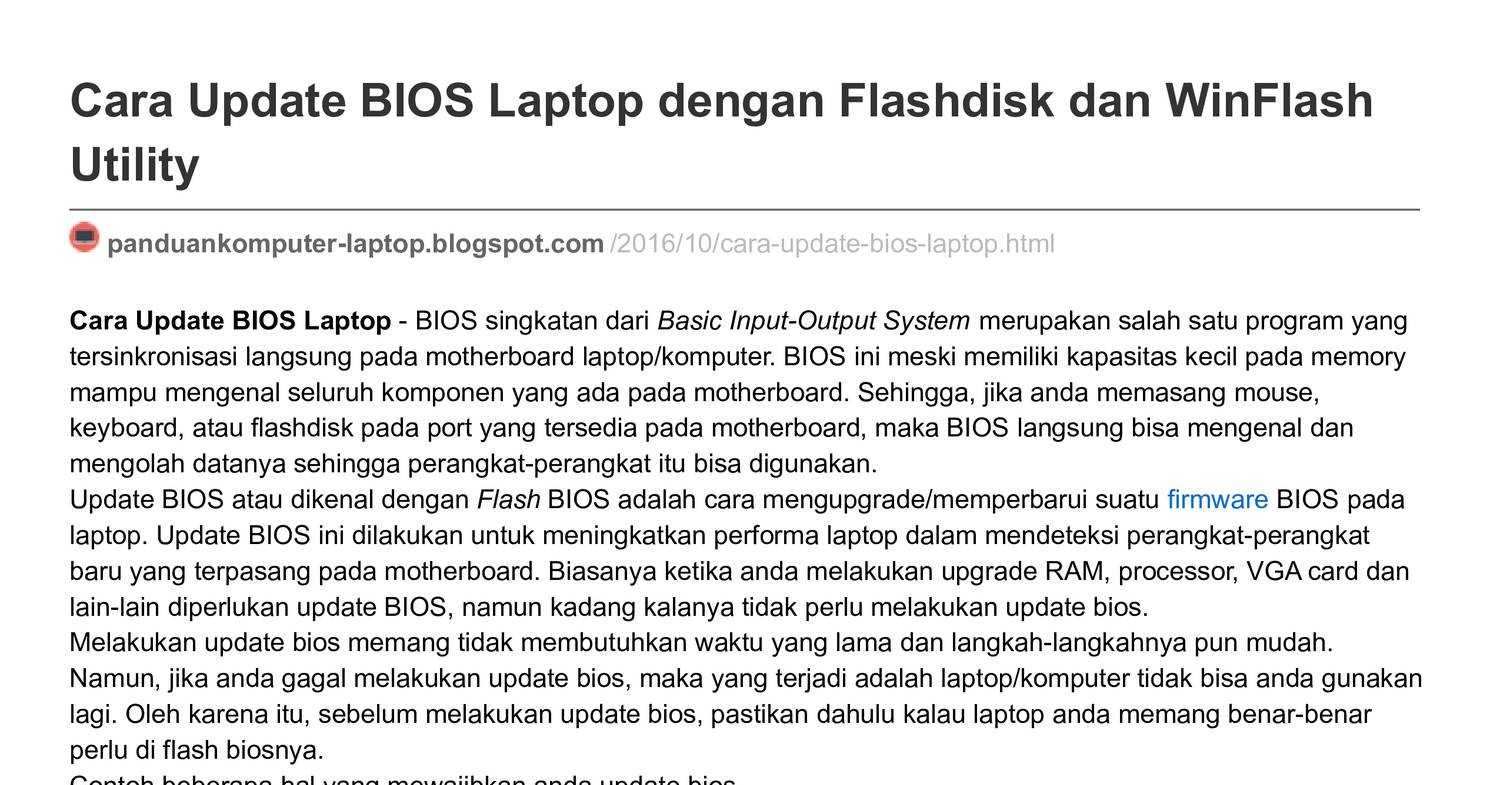 panduankomputer-laptop.blogspot.com-Cara Update BIOS Laptop dengan ...