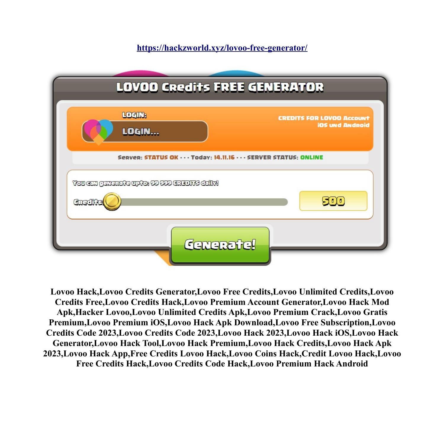 Free Credits Lovoo Hack 2023.pdf | DocDroid