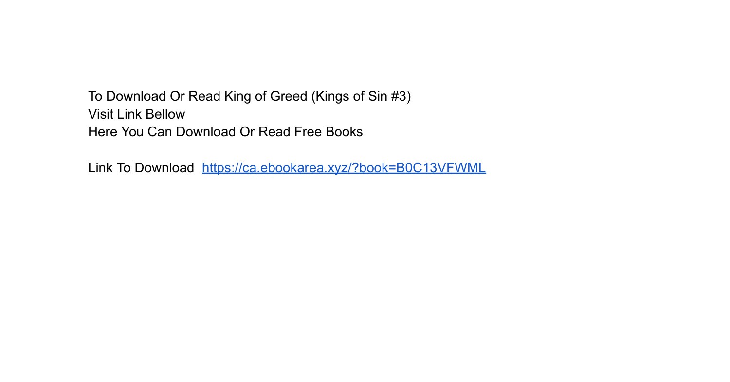 [DOWNLOAD] PDF King of Greed (Kings of Sin #3).pdf | DocDroid