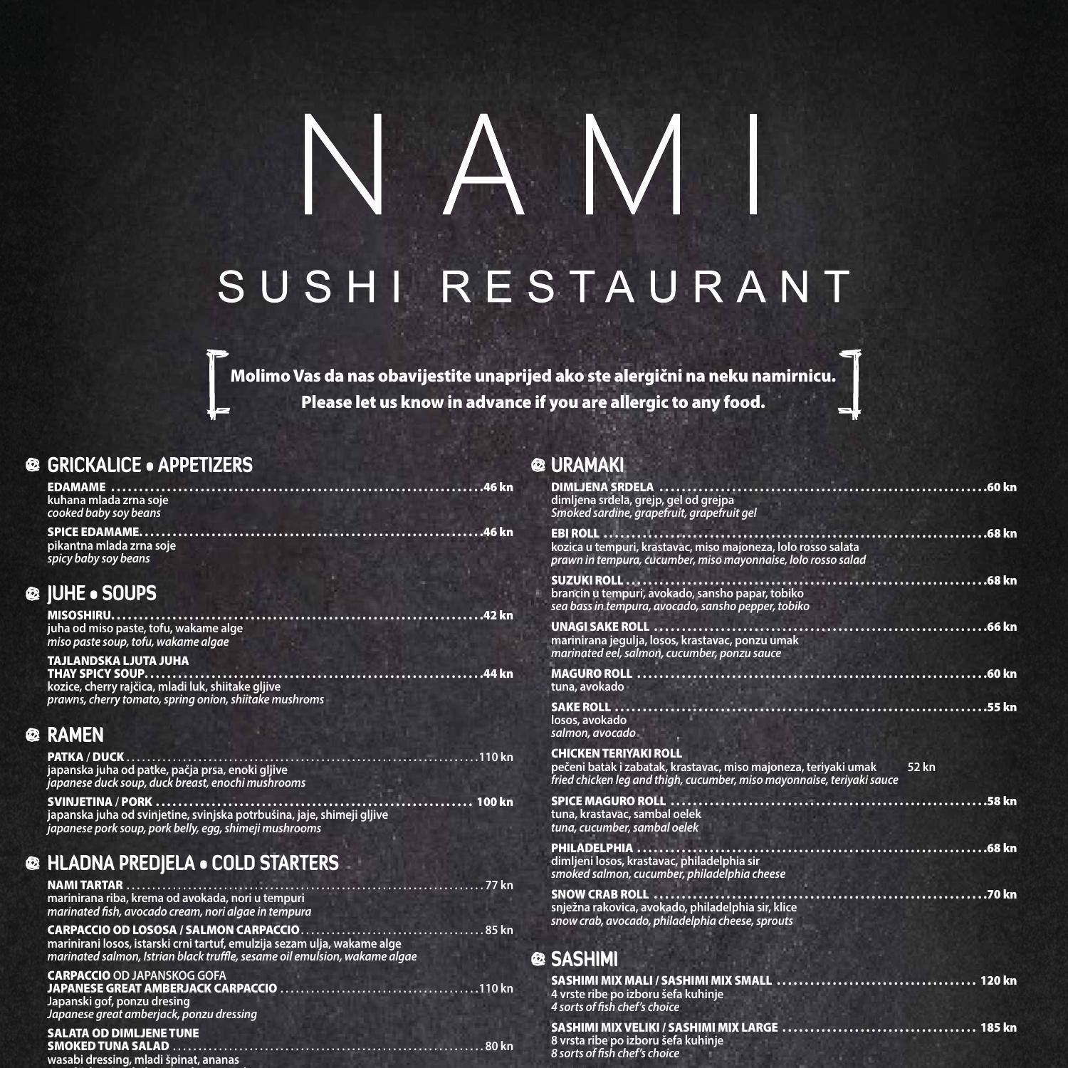 NAMI sushi menu.pdf | DocDroid