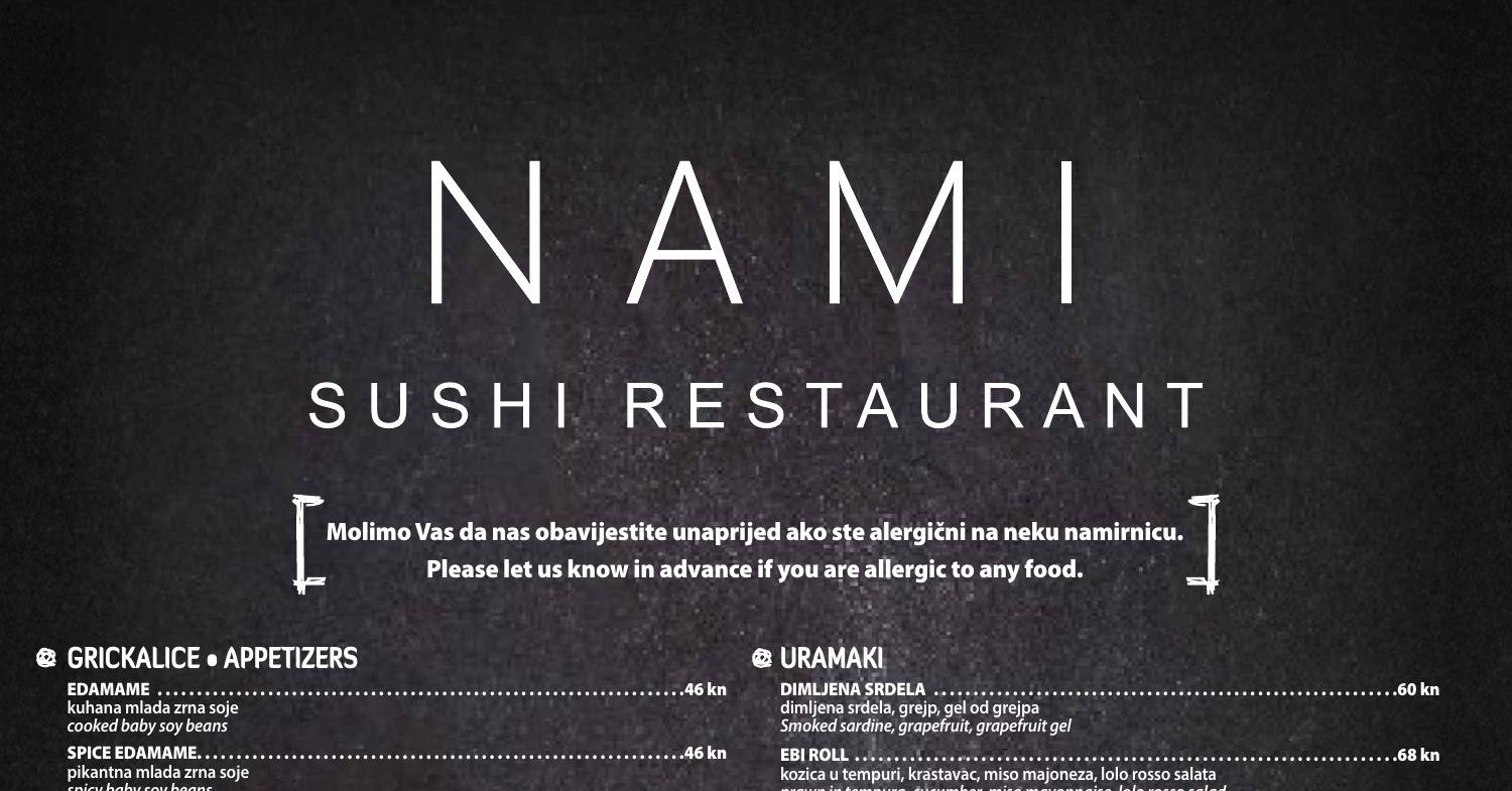 NAMI sushi menu.pdf | DocDroid