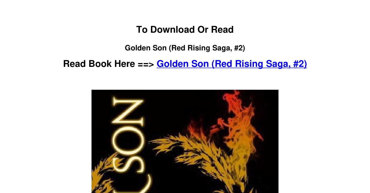 download ePub Golden Son Red Rising Saga 2 by Pierce Brown.pdf | DocDroid