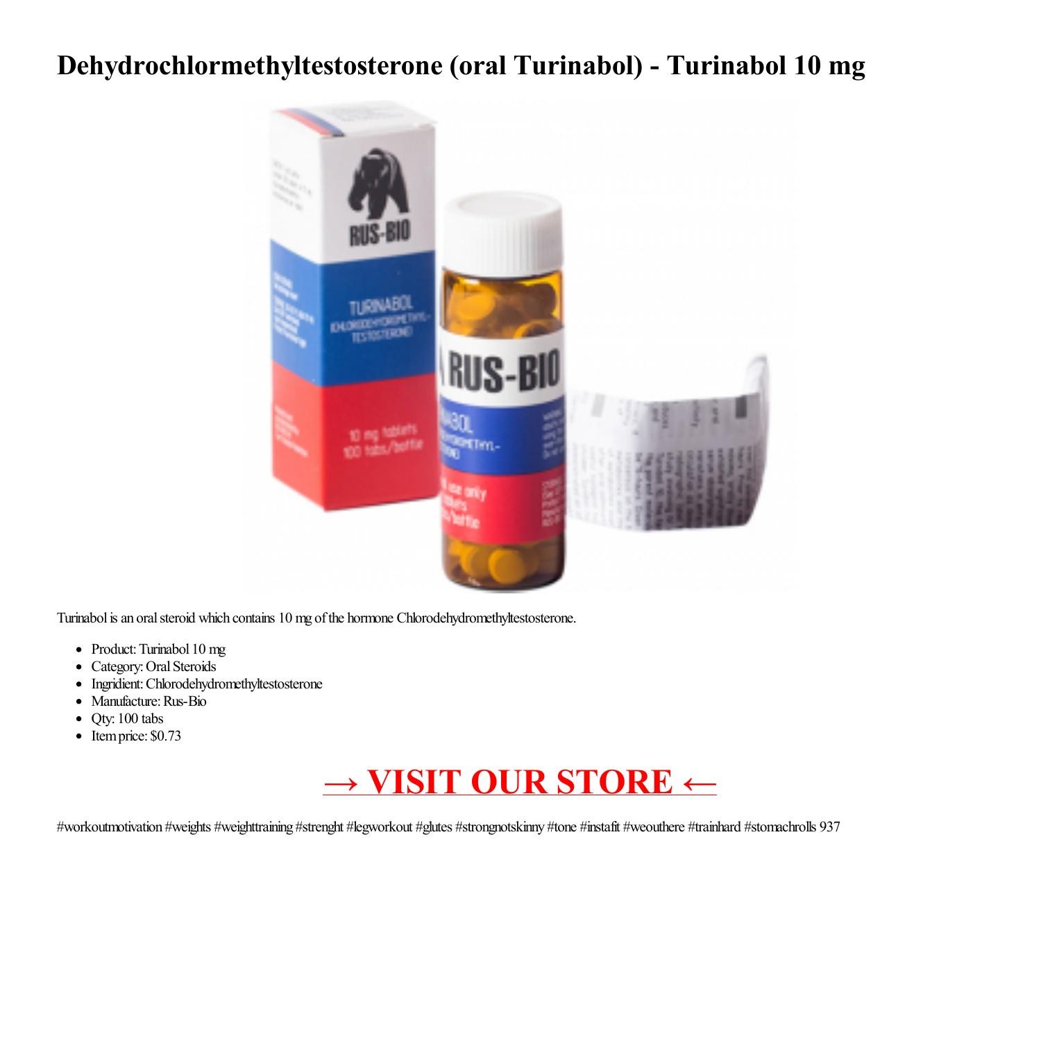 Dehydrochlormethyltestosterone (oral Turinabol) - Turinabol 10 mg 100 ...