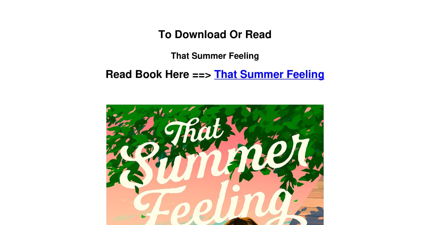 Download PDF That Summer Feeling By Bridget Morrissey.pdf | DocDroid