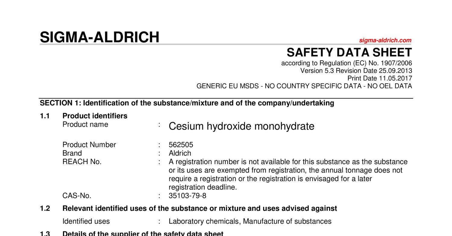 Caesium hydroxide SA.pdf | DocDroid