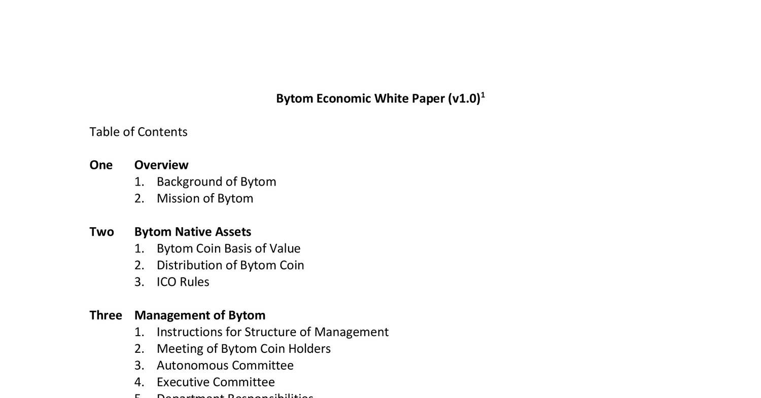 Bytom Economic White Paper 1.0.pdf | DocDroid